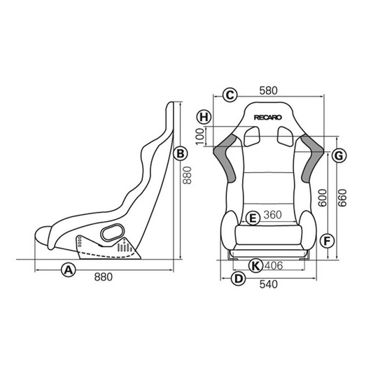 Fotel samochodowy Recaro Profi SPG XL czarny (homologacja FIA ...